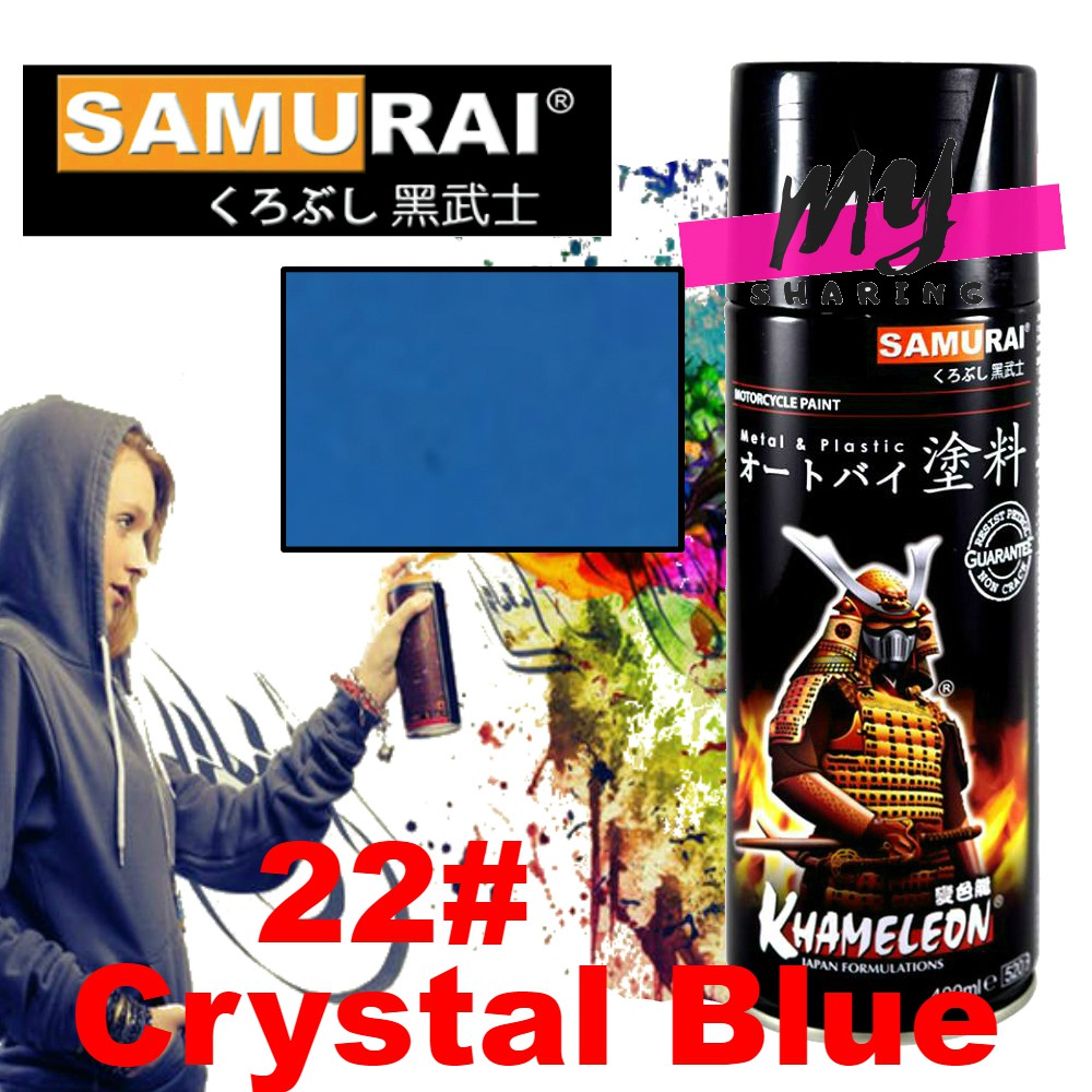 Samurai 22 crystal blue Standard Spray Paint 400ml | Shopee Malaysia