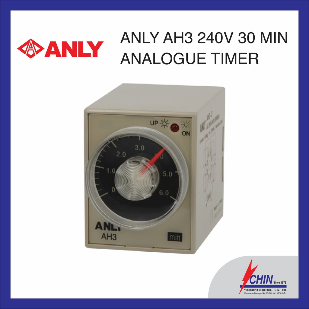 ANLY AH3 240V SINGLE RANGE ANALOGUE TIMER | Shopee Malaysia