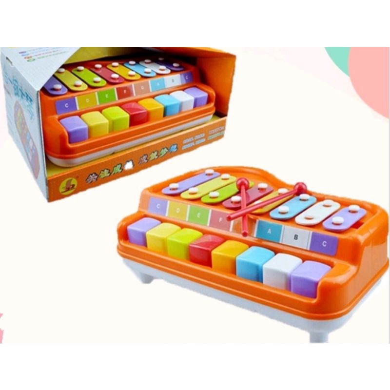 Music 2in1 Kids Xylophone Vocal Piano with Music Cards For Kids ...
