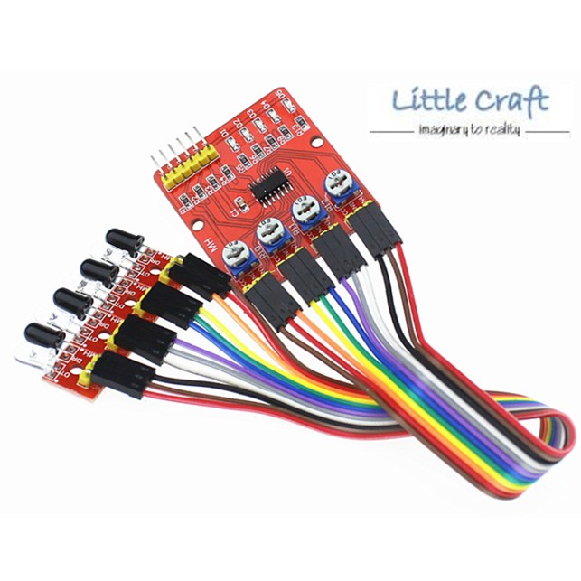 4 Way Infrared IR Tracking Line Following Module Sensor for Arduino ...