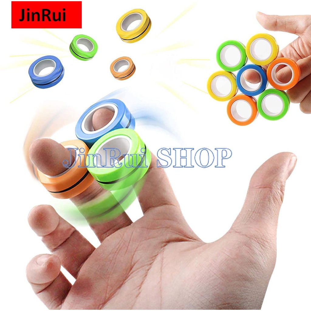 🔥ready stock🔥Anti-Stress Finger Magnetic Rings Kids Decompression ...