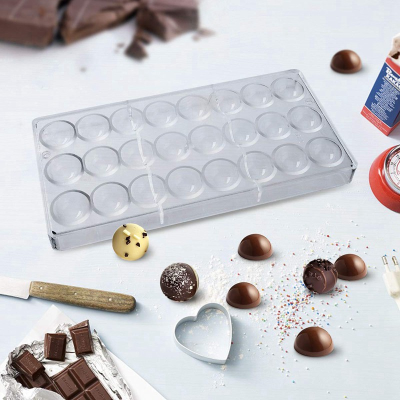 24 Holes Semi Sphere Chocolate Mould Polycarbonate Chocolate Bar Mold ...
