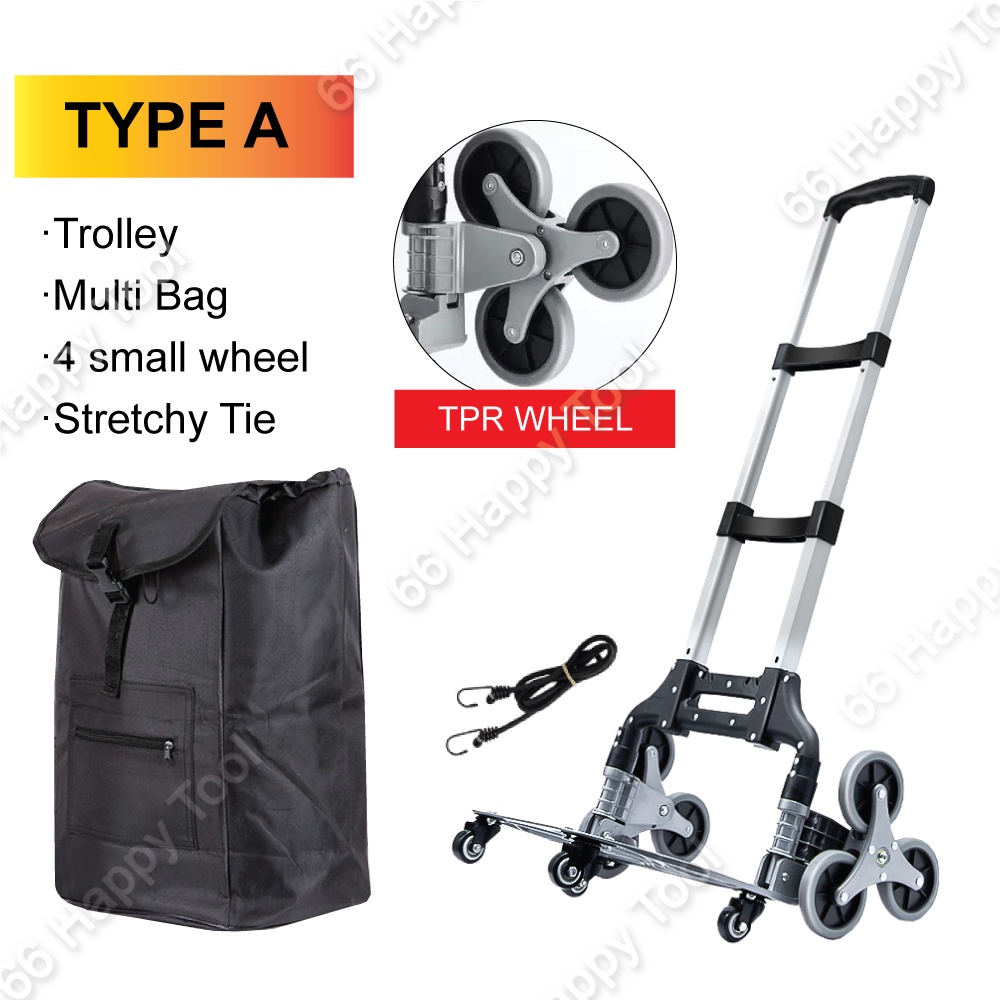 Multipurpose Foldable Trolley Climb Stairs Extendable Heavy Duty ...