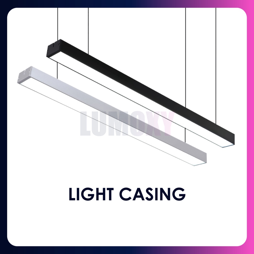 LMY_ LED T8 Linear Light Casing 2FT 4FT Kalimantang Tube Fitting Ceiling Wall Lighting Lampu ...