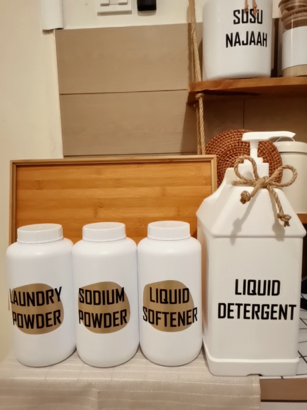 SWEETY Minimalist Liquid Laundry Detergent Softener Container Aesthetic ...