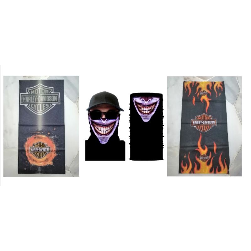 HARLEY DAVIDSON HD JOKER buff headscarf bandana mask new | Shopee Malaysia