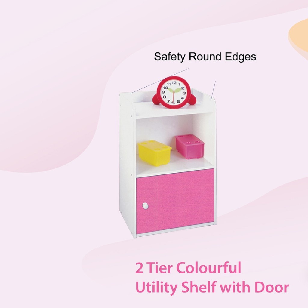 HeveaPac Storage Shelf 1 Door 2 Tier Colour J201 | Shopee Malaysia