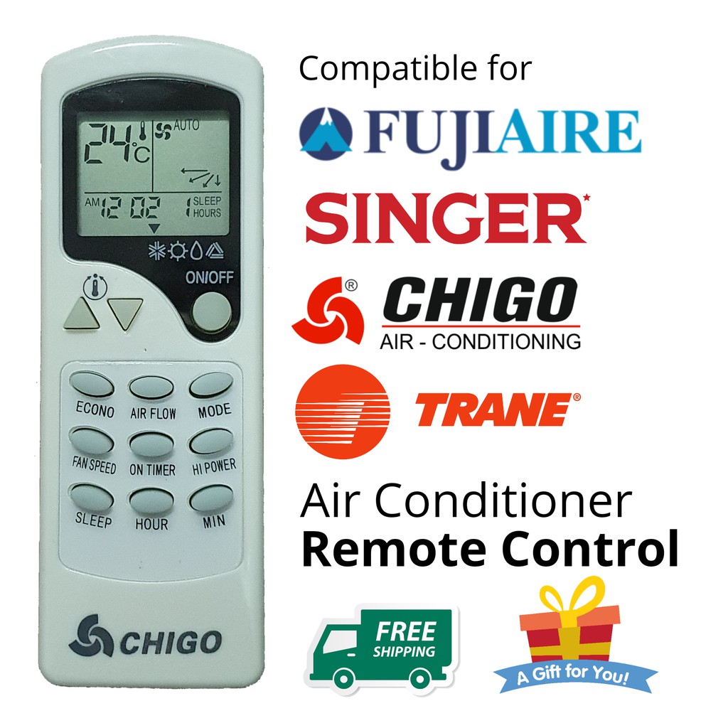 Chigo Fujiaire Singer Aircond Air conditioner Remote Control ZC/LW-03 ...