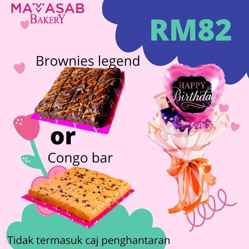 BOUQUET FLOWER/HAPPY BIRTHDAY/ ASSORTED & KEK MAMASAB ASSORTED | Shopee ...