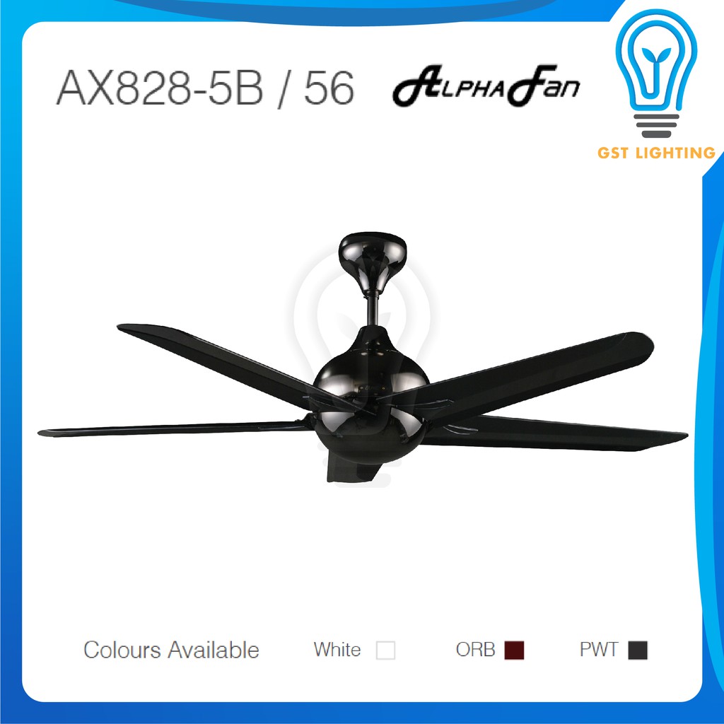 Alpha AX828 / AF828 3 Blade / 5 Blade 56 Inch 5 Speeds Remote Control ...