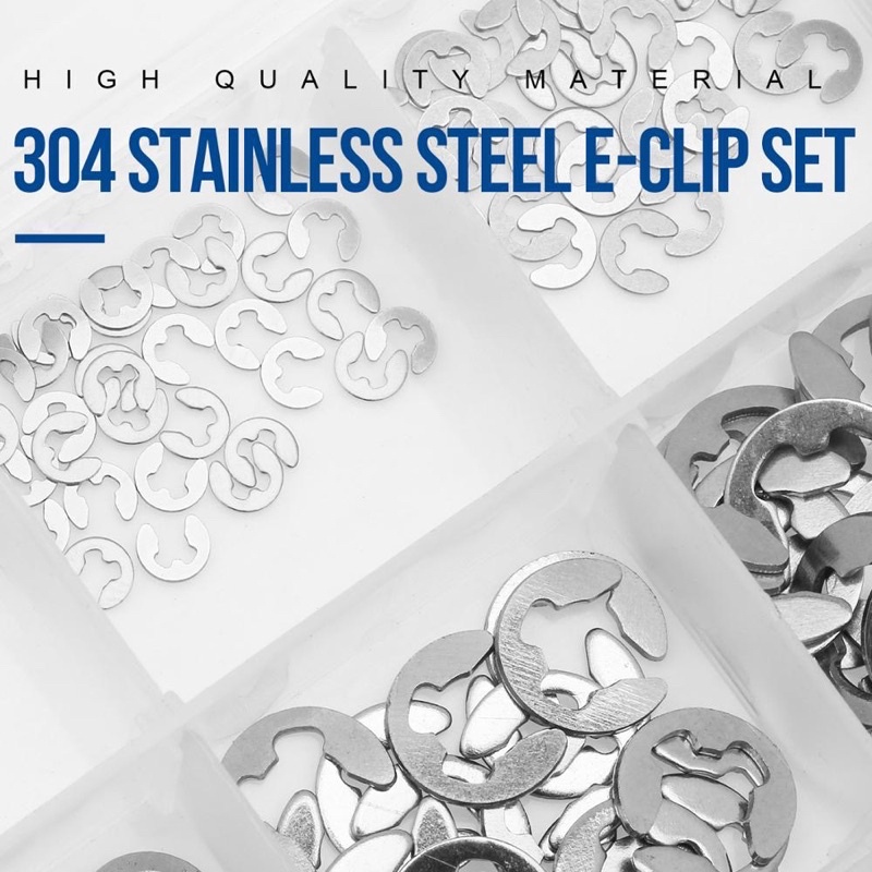 120pcs E-clip / Snap Ring Assortment Kit External Retaining Circlip Set ...
