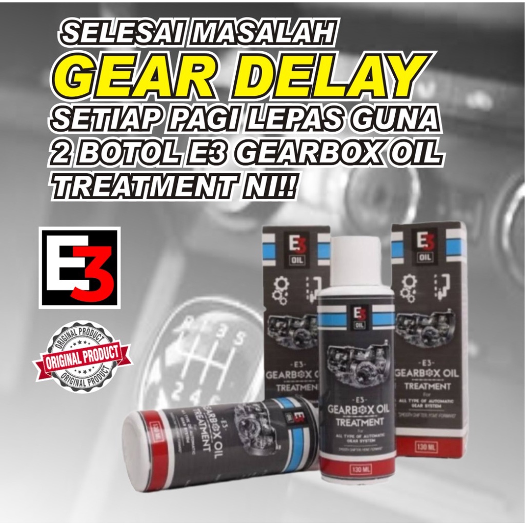 E3 GearBox Oil Treatment Penyelesaian Masalah GearBox Kereta Auto CVT Manual | Shopee Malaysia