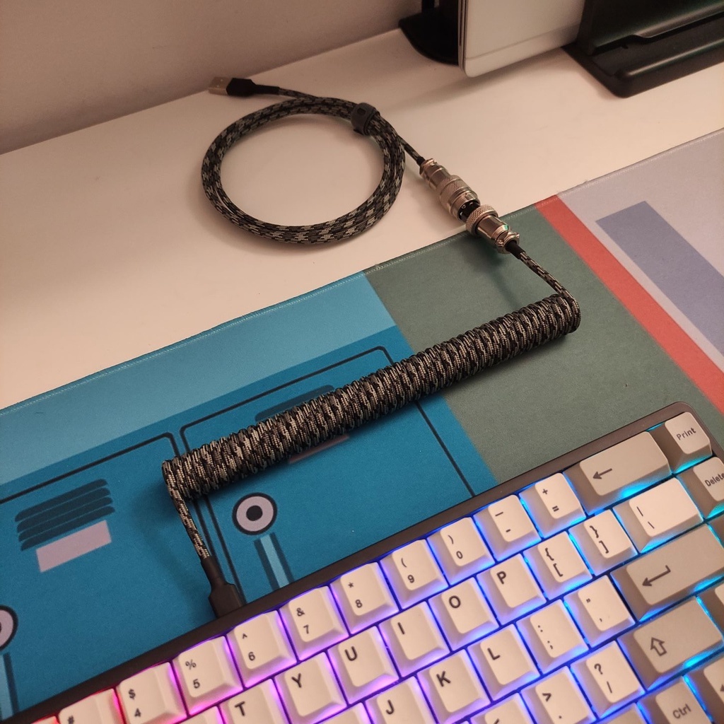 Coiled Paracord Type-C Snake Cable For Mechanical Keyboard | Shopee ...