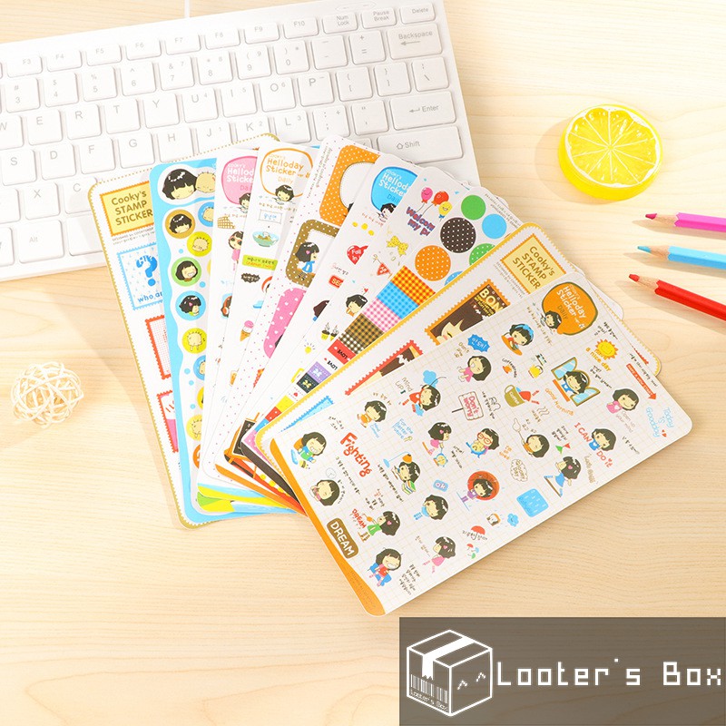 Set of 10 Korean Girl Momoi Sticker Pack v3 (Z2789) | Shopee Malaysia