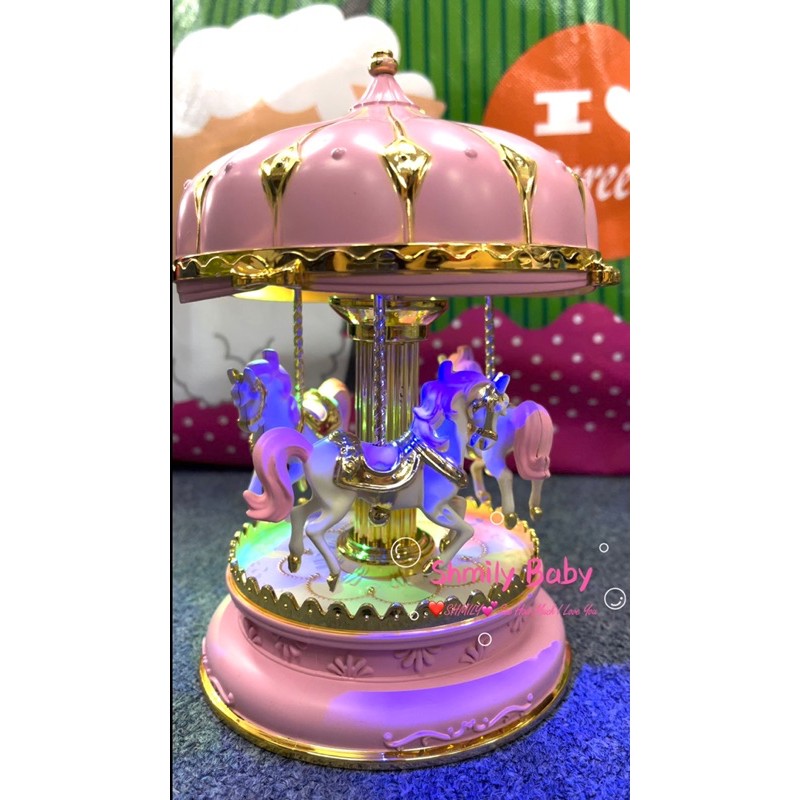 🦄Ready Stock🦄Merry-Go-Round Unicorn Carousel Music Box Horse Vintage ...