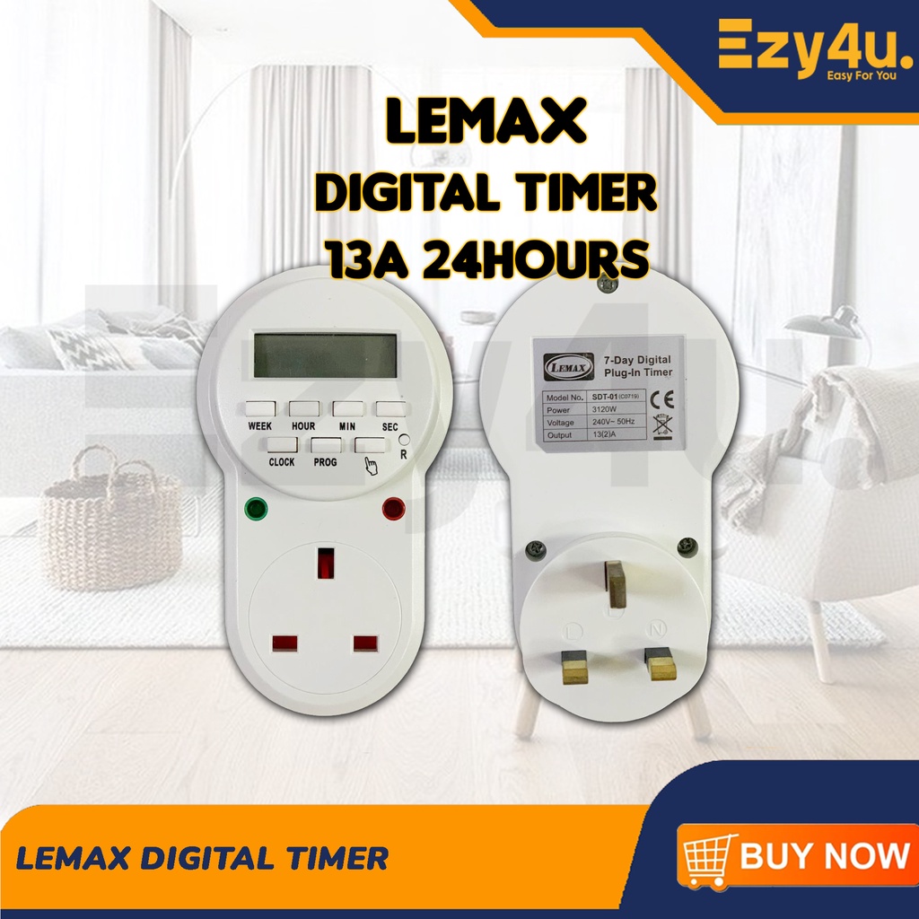 Lemax Malaysia Plug Electronic Programmable Timer Switch Weekly Digital ...