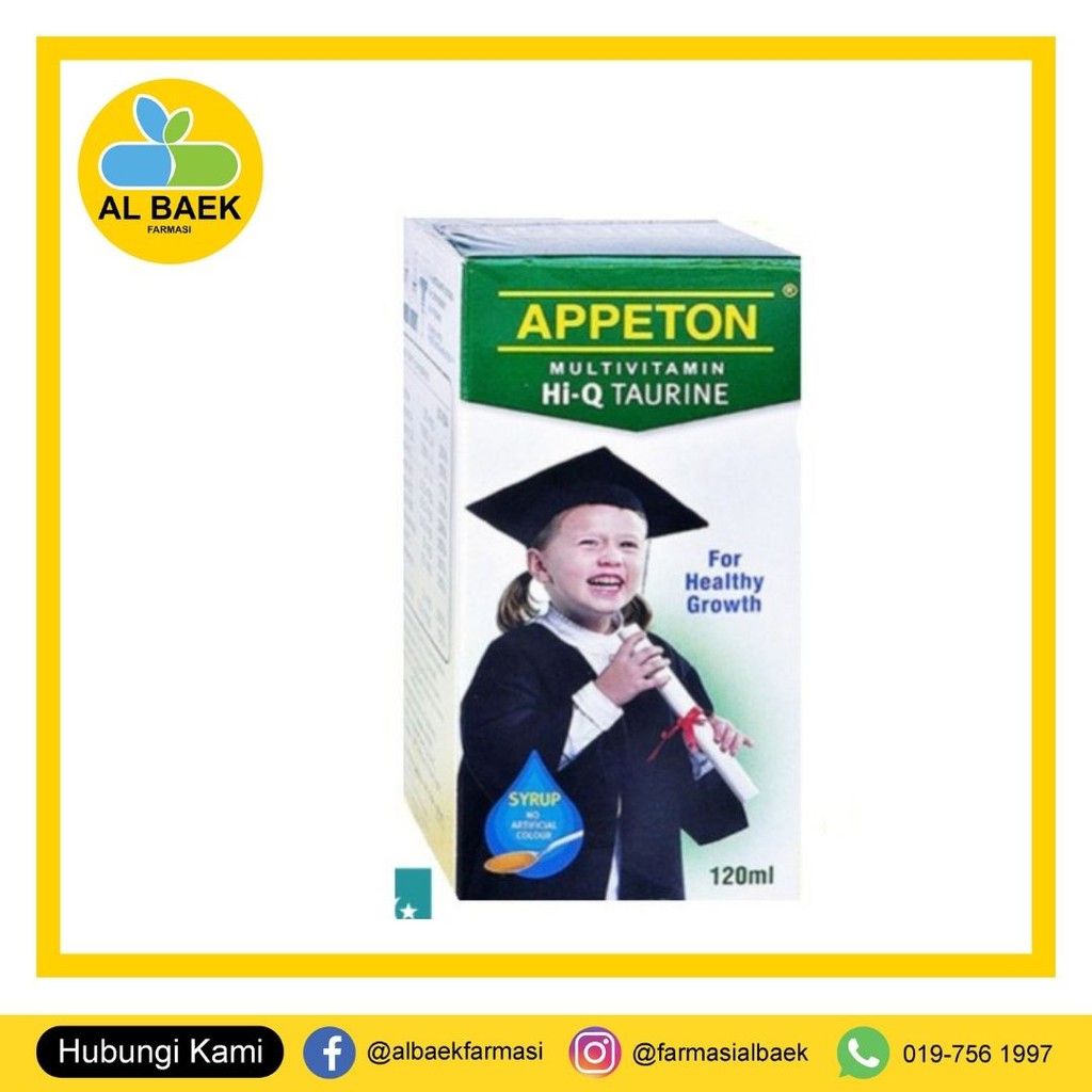 APPETON MULTIVITAMIN Hi-Q Taurine /Optigrow CHEWABLE TABLETS | Shopee ...