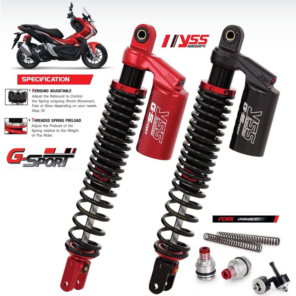 Honda ADV150 / ADV160 YSS Rear Twin Shock G-Sport with Rebound ...