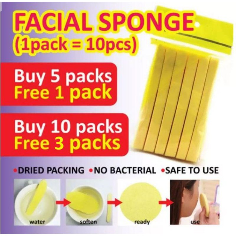 Facial Sponge(Dried Packing) | Shopee Malaysia