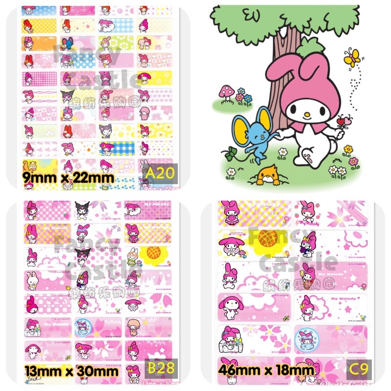 Melody Cartoon Name Sticker | Shopee Malaysia