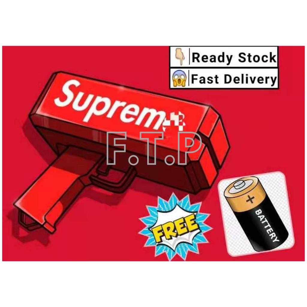 Supreme Money Gun Cash Cannon Duit Mainan Pistol Wang Kertas Fashion ...