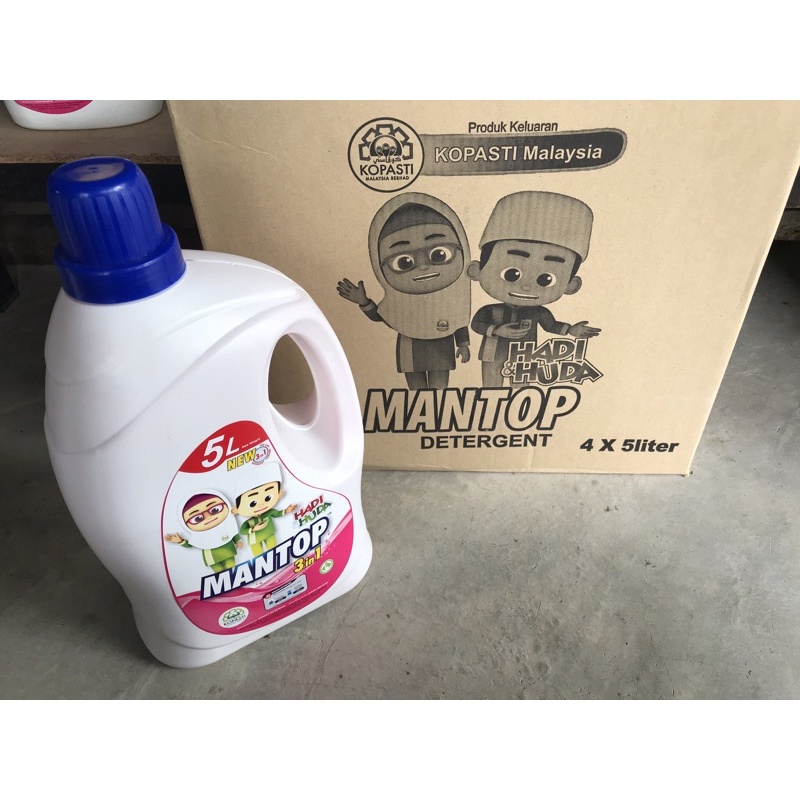 sabun mantop pencuci pakaian sabun basoh baju wangi mantop 5liter hadi ...