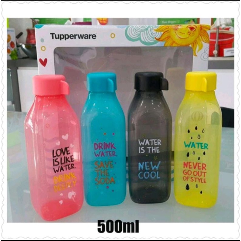Tupperware Funky Square Eco Bottle 500 mL (1 pc) | Shopee Malaysia