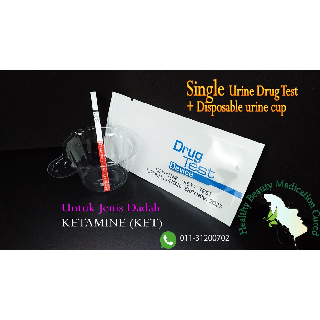 Single Urine Test Drugs + Bottle (Alat untuk menguji dadah dalam air ...