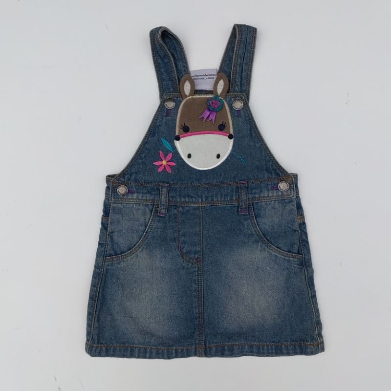 topomini baby girl denim strap dress(9-18m) | Shopee Malaysia