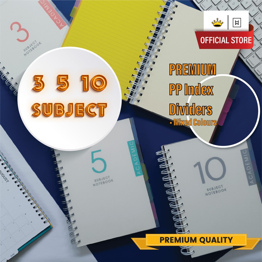 Handwriting Index Dividers Wire O Notebook 3S-A5/5S-A5/10S-A5 | Shopee ...