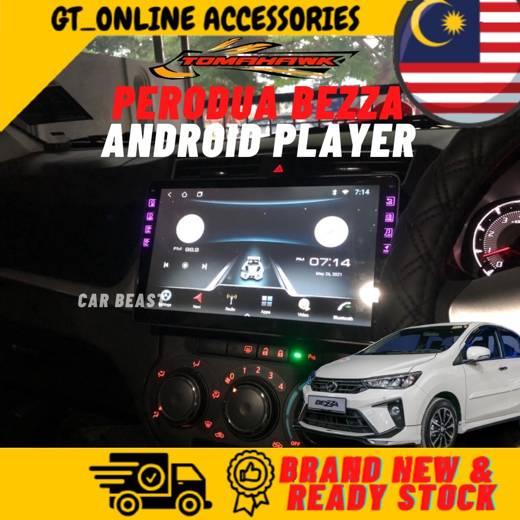 🔥Perodua BEZZA old/ new🔥 TOMAHAWK 10 Inch ANDROID PLAYER/ NEW T3L 10 ...
