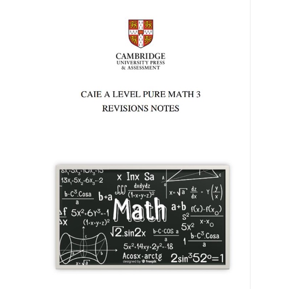 A Level Pure Math Mathematics 3 Revision Notes PDF | Shopee Malaysia