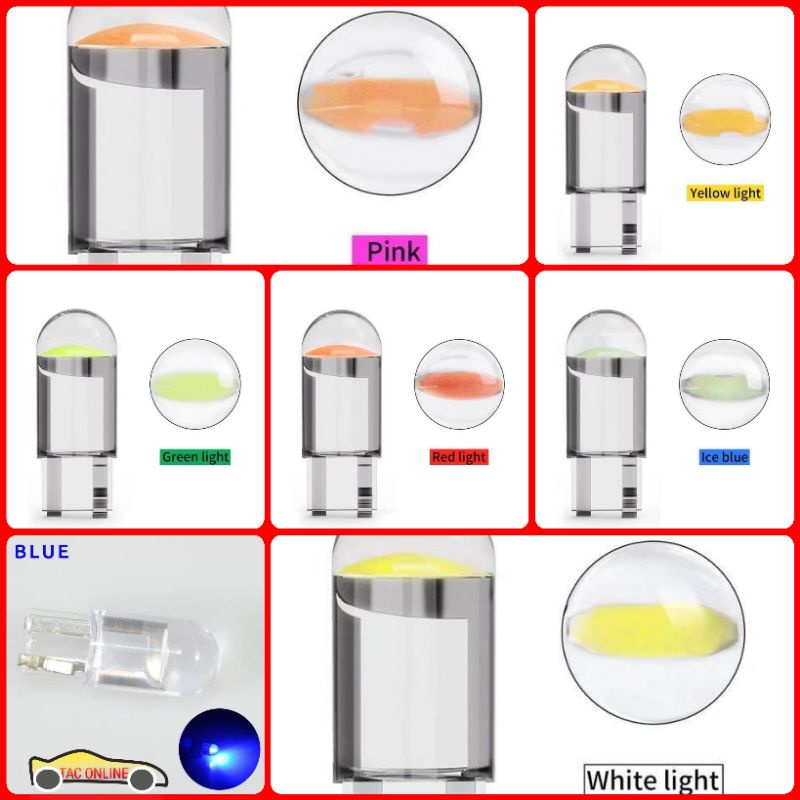 Bulb Mentol Lampu Kereta T10 12v LED for Headlamp Motorcycle Signal ...
