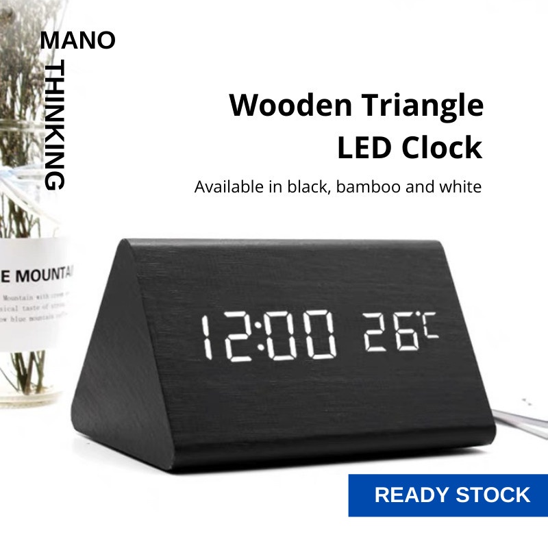 Mano Thinking Triangle LED Clock | Shopee Malaysia