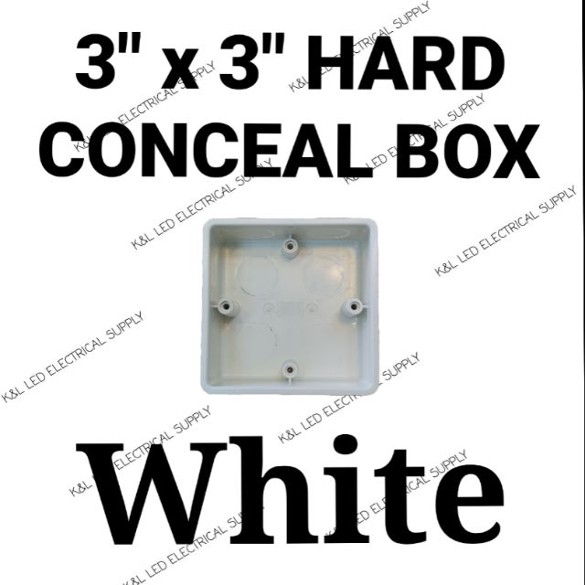 3" x 3" PVC HARD CONCEAL BOX WHITE | Shopee Malaysia