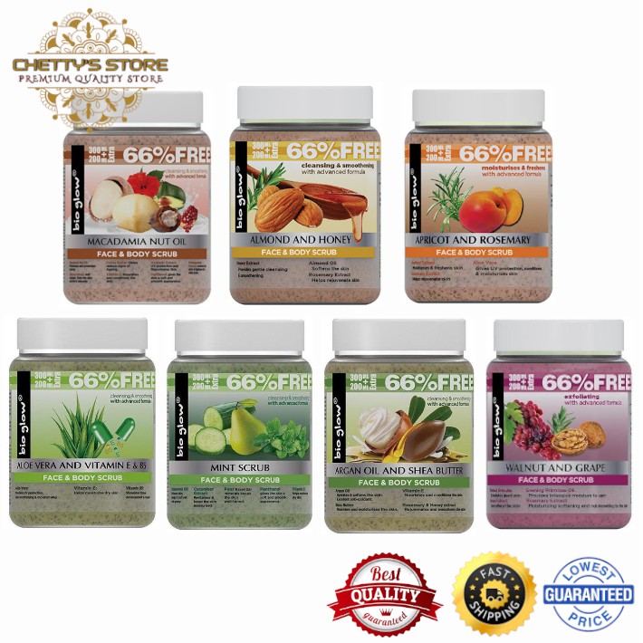 (NEW FORMULA) Bio Glow Face and Body Scrub 500ml Bioglow EXP 2025 ...