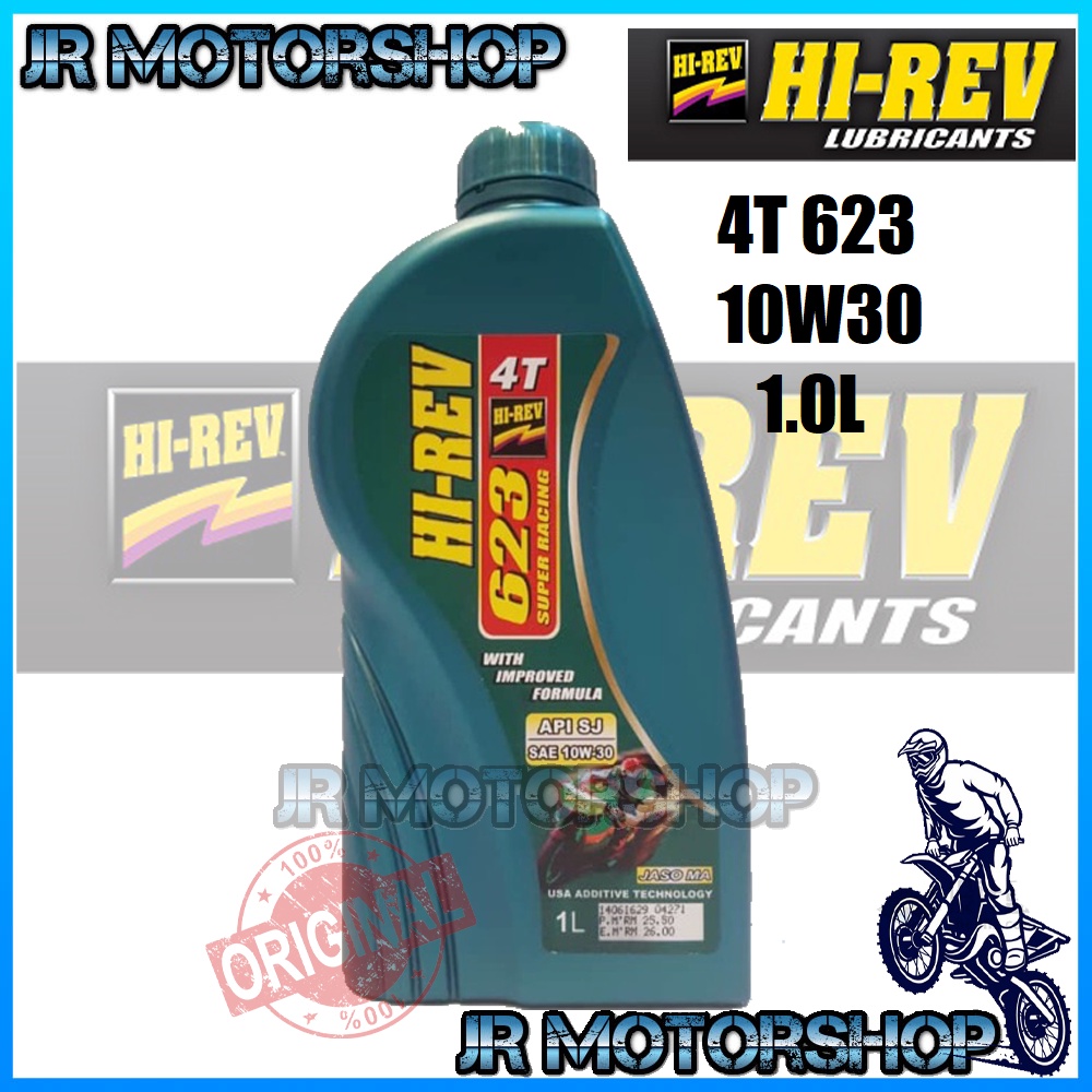 (FREE GIFT) HI-REV 4T 623 API SL SAE 10w30 1.L engine oil | Shopee Malaysia