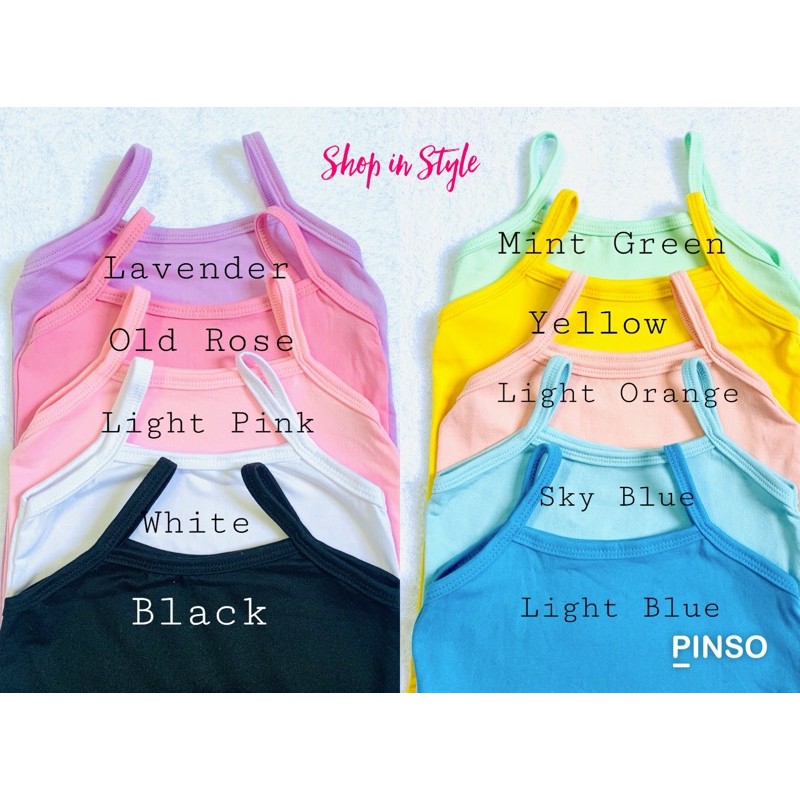 (RESTOCK) KIDS Spaghetti Strap Sando Plain (1-8yo) | Shopee Malaysia