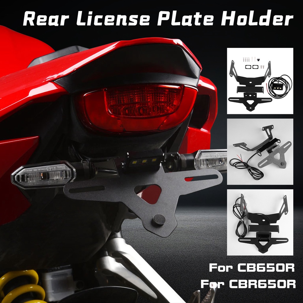 Motorcycle License Plate Holder Tail Light Bracket Tidy Fender ...