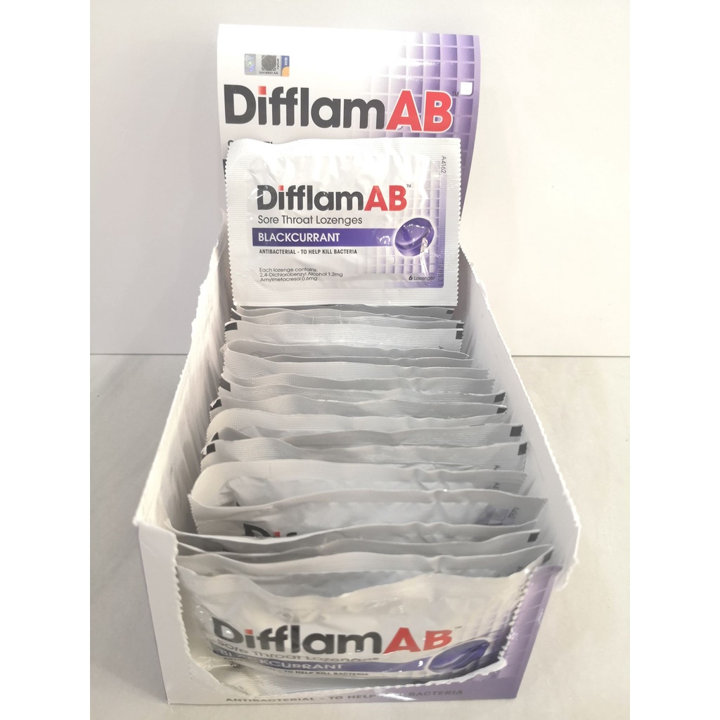 DIFFLAM AB /HEXTRA LOZENGES 6'S OR 12'S (BLACKCURRANT / ORANGE / LEMON ...