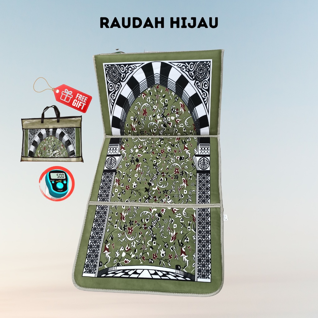 (Ready Stok) Sejadah Sandar Raudah Raudhah Design 2022 / Sejadah Duduk ...