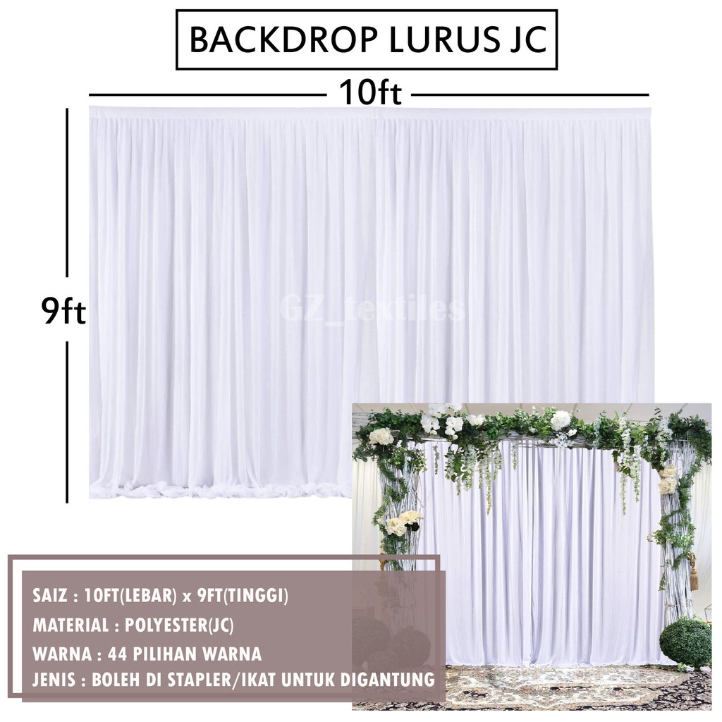 BACKDROP CURTAIN JC / BACKDROP LURUS JC / TIRAI LURUS JC UNTUK ...