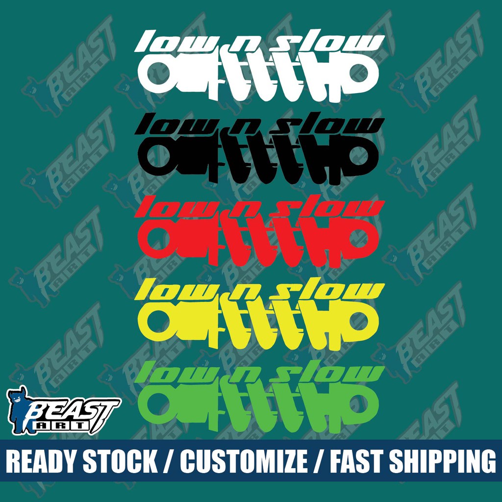 LOW AND SLOW CAR STICKER / STICKER KERETA | Shopee Malaysia