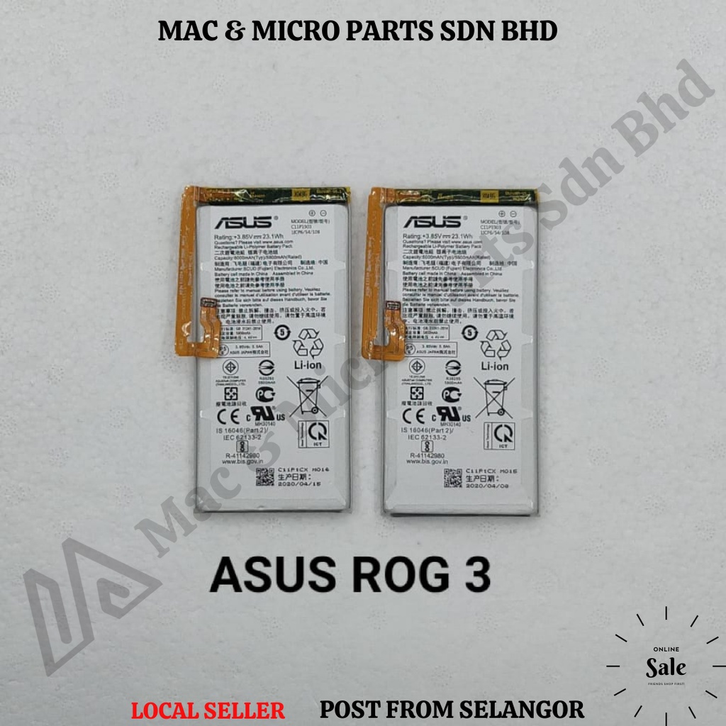 MG BRAND ROG PHONE 3 ( ZS661KL ) BATTERY MODEL C11P1903 (6000mAh ...
