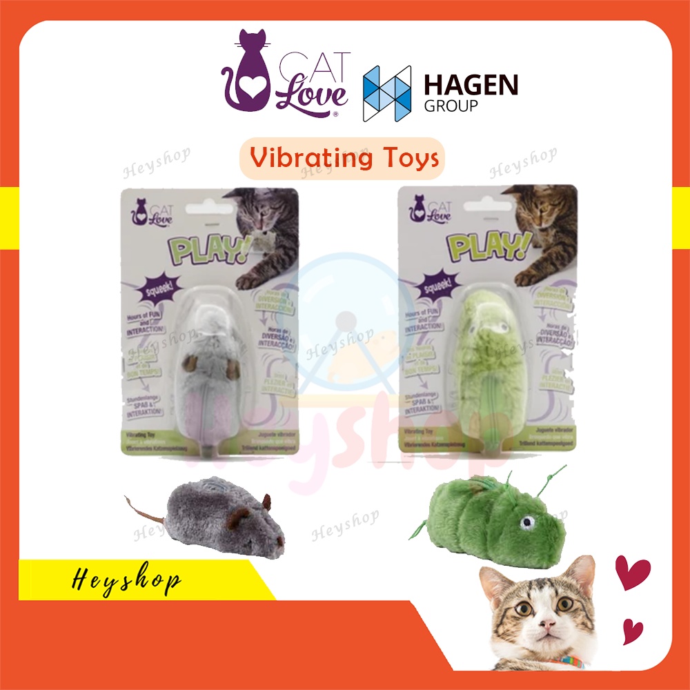 Cat Love Play Vibrating Mouse / Caterpillar 11cm - Mainan Kucing Tikus ...