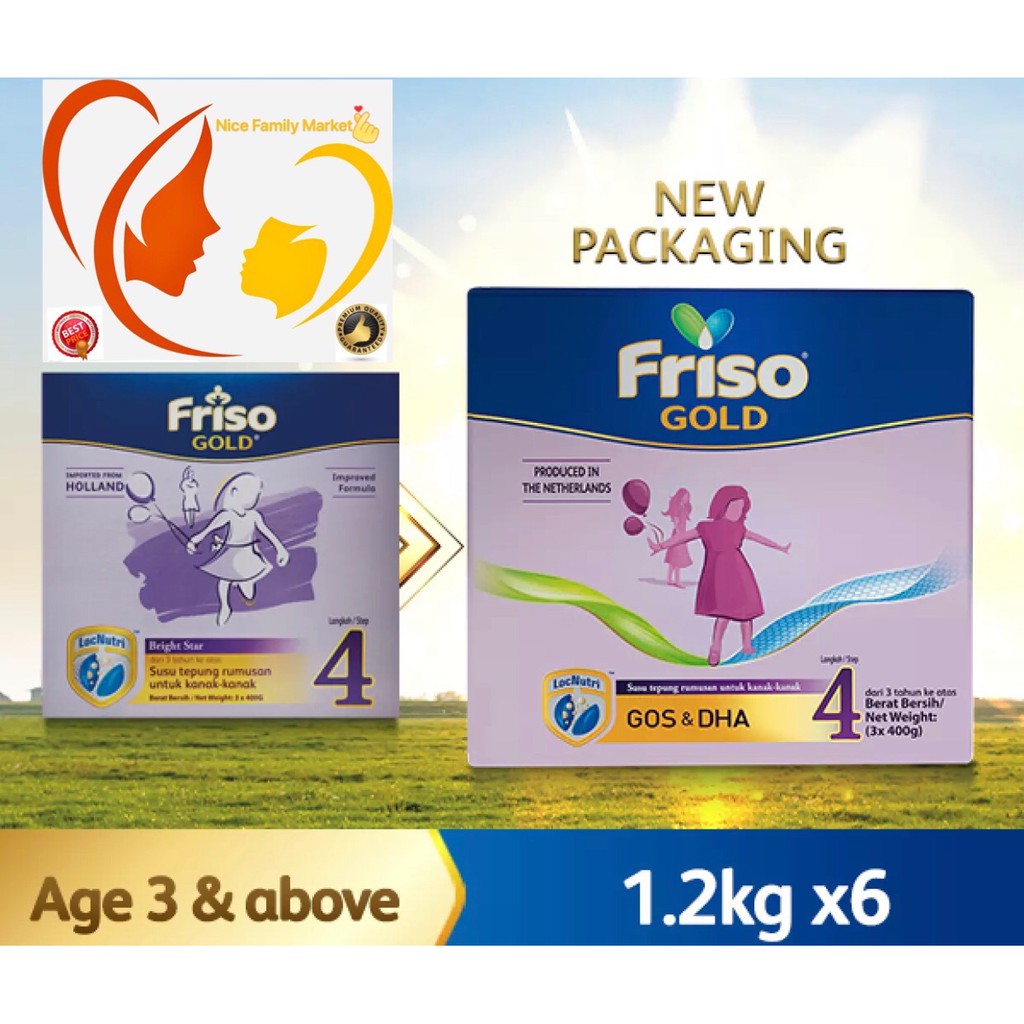 Friso Gold Step 4 (1.2kg x 6) NEW PACKING | Shopee Malaysia