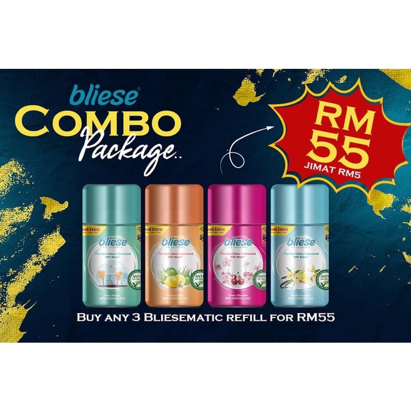 BLIESE AIR FRESHENER REFILL Anti Bacterial with ESSENTIAL OILS | Shopee ...
