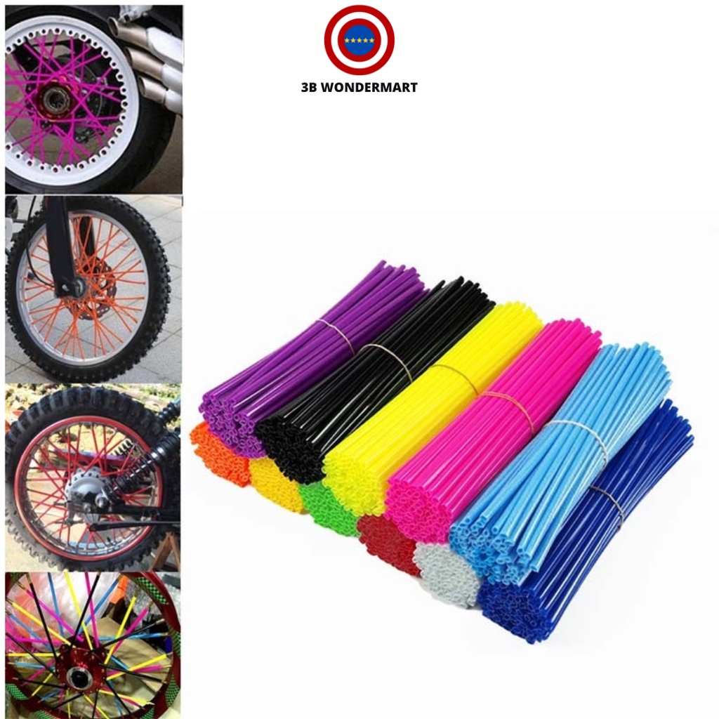 Universal Motorcycle Dirt Bike Enduro Wheel Rim Spoke Wraps Skins ...