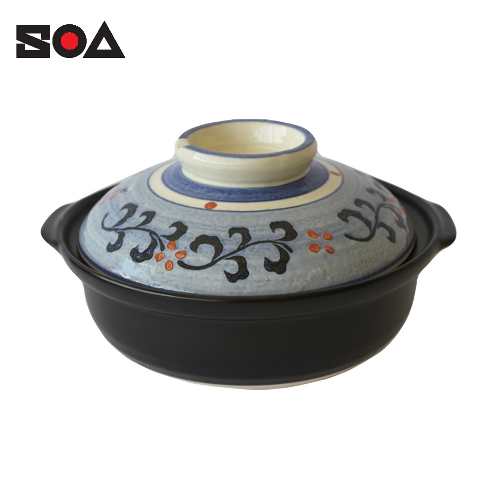 SOA Sand Casserole RURI SOHKAMON Japanese Ceramic Pots Claypot Nabe ...