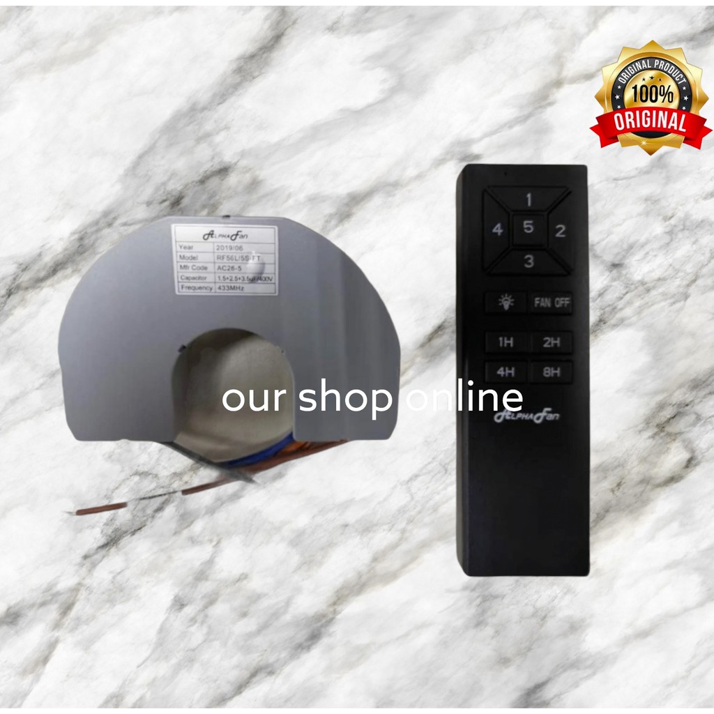 [ ORIGINAL ] ALPHA FAN PCB BOARD / RECEIVER AND REMOTE CONTROL RF56L/5S ...